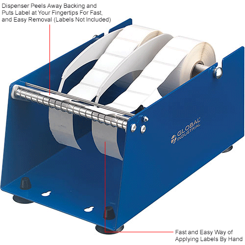 Global Industrial™ Manual Label Dispenser For Up To 6"W Labels, Table ...