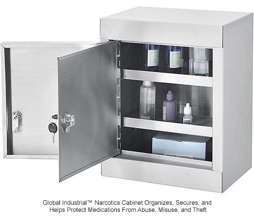 Global Industrial™ Stainless Steel Narcotics Cabinet W/Double Door ...