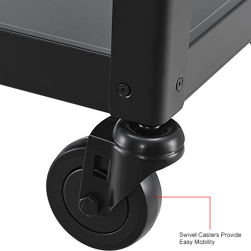 Global Industrial™ Mobile Powered Laptop Cart with 40AH Battery