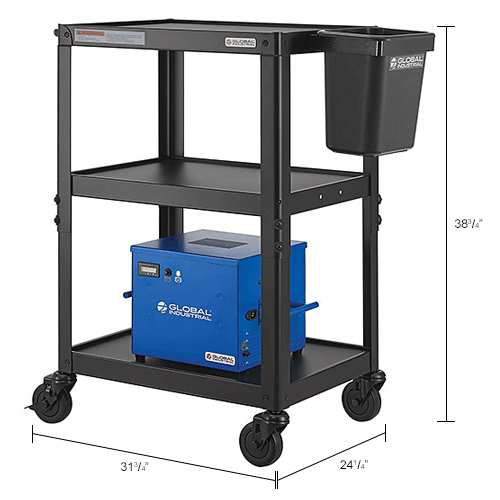 Global Industrial™ Mobile Powered Laptop Cart with 40AH Battery