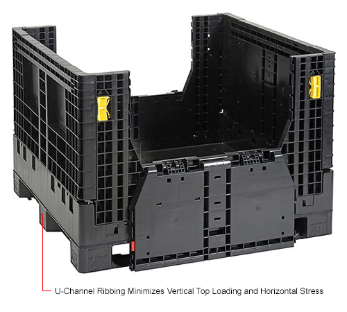 Global Industrial™ Folding Bulk Shipping Container - 48"L x 45"W x 34"H ...