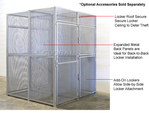 Hallowell Single Tier Bulk Tenant Storage Locker, 48"Wx36"Dx90"H, Dark ...