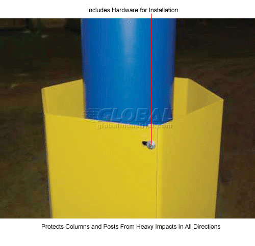 Hexagonal Steel Column Guard 48"