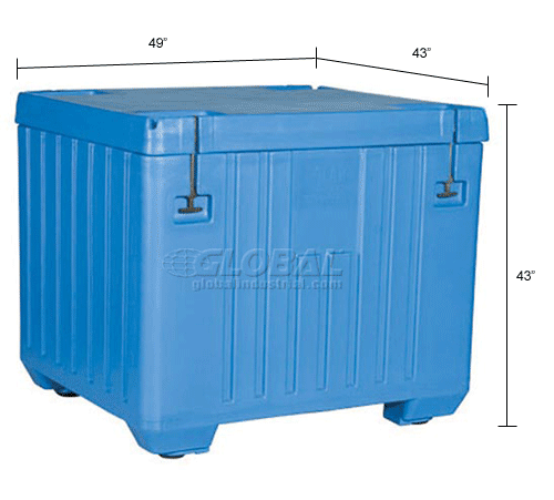 Polar Chest Dry Ice Storage Container with Lid PB30 - 49"L x 43"W x 43"H