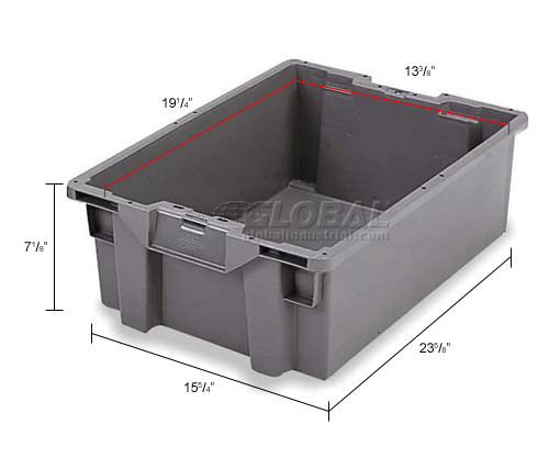 ORBIS Stack-N-Nest Pallet Container GS6040-18 - 23-5/8 x 15-3/4 x 7-1/8 ...