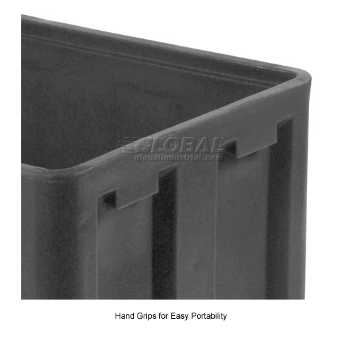 Dandux Black Recycled Plastic Skid Container 512126X Double Wall - 54"L ...