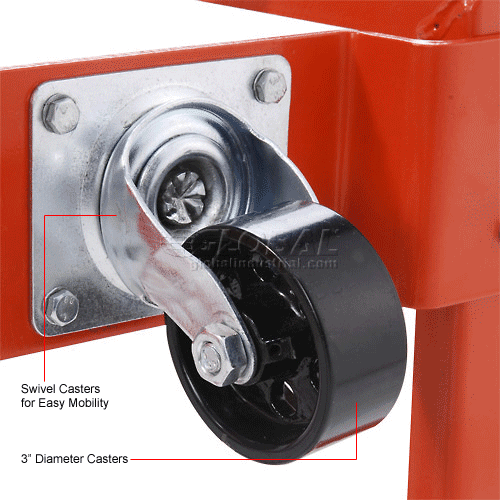 Global Industrial™ Heavy Duty Rotating Drum Cradle with Wood Handles ...