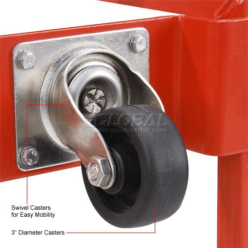 Global Industrial™ Heavy Duty Rotating Drum Cradle with Wood Handles ...