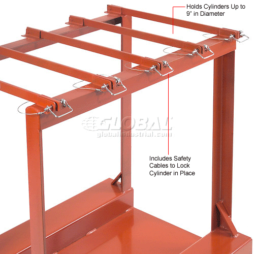 Cylinder Storage Mobile Forkliftable Caddy