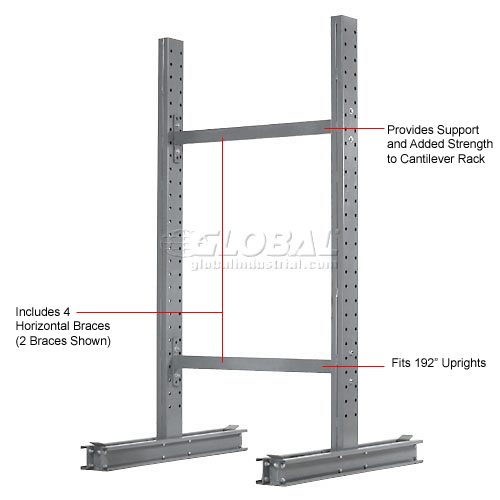 Global Industrial™ 48" Cantilever Brace For 192" Uprights, 3000-5000 ...