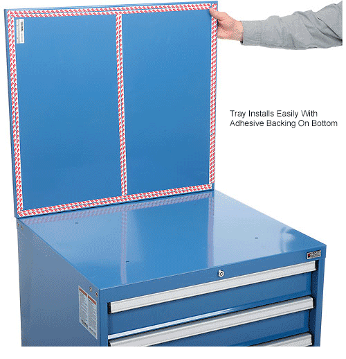 Global Industrial™ Top Tray w/Vinyl Mat for 30"Wx27"D Modular Drawer ...