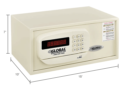 Global Industrial™ Personal Hotel Safe Electronic Lock Card Slot ...