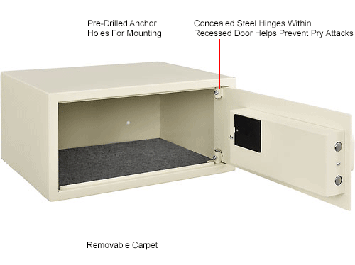 Global Industrial™ Personal Hotel Safe Electronic Lock Card Slot ...