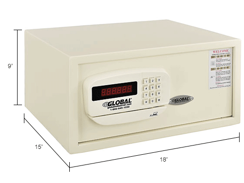 Global Industrial™ Personal Hotel Safe Electronic Lock w/Card Slot ...