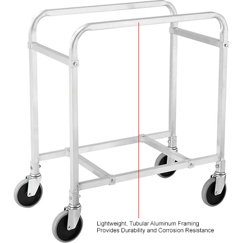 Global Industrial™ NSF Aluminum Lug Cart 28"L x 16"W x 33"H, 2 Tote ...