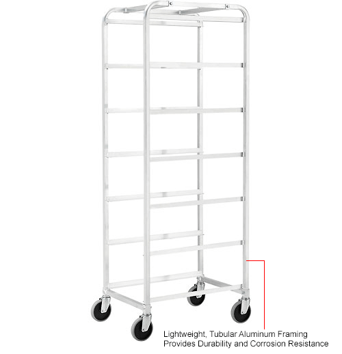 Global Industrial™ NSF Aluminum Lug Cart 26"L x 19"W x 70"H, 6 Tote ...