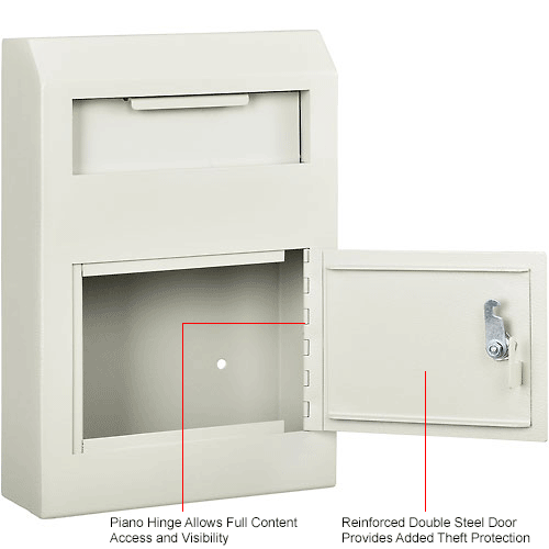 Global Industrial™ Wall-Mount Depository Drop Box, 10"W x 4-1/4"D x 15 ...