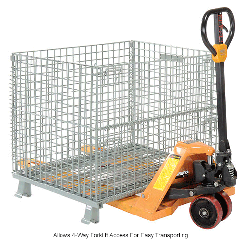 Global Industrial™ Folding Wire Container 48"L x 40"W x 36-1/2"H 3000 ...