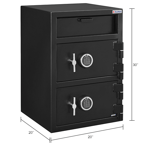 Global Industrial™ B-Rate Depository Safe Front Loading, 2 Doors ...