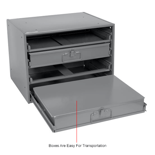 Durham Steel Compartment Box Rack 20 x 15-3/4 x 15 with 4 of 32 ...
