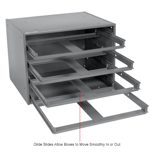 Durham Steel Compartment Box Rack 20 x 15-3/4 x 15 with 4 of 20 ...