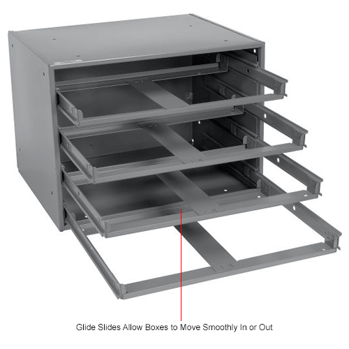 Durham Steel Compartment Box Rack 20 x 15-3/4 x 15 with 4 of 16 ...