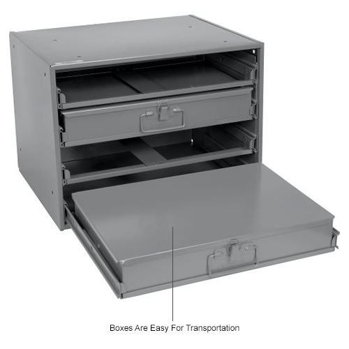 Durham Steel Compartment Box Rack 20 x 15-3/4 x 15 with 4 of 16 ...