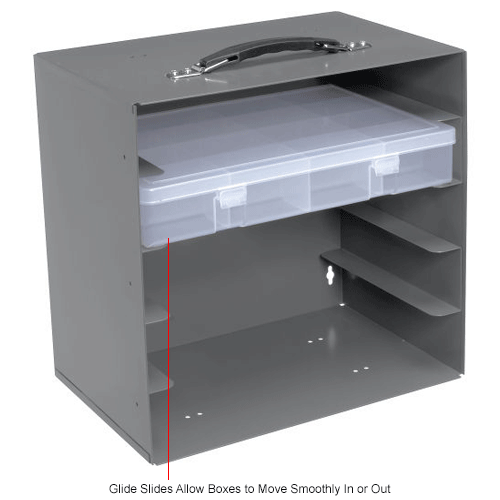 Durham Steel Compartment Box Rack 13-1/2 x 9-1/8 x 13-1/4 with 5 of 16 ...