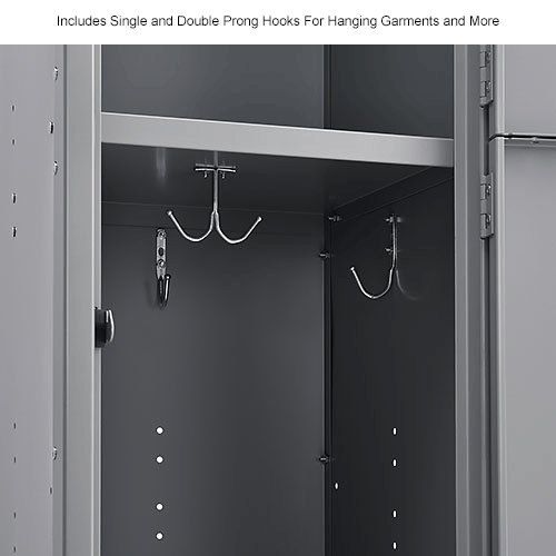 Global Industrial™ Infinity® 2-Tier 6 Door Locker, 15"Wx18"Dx36"H, Gray ...