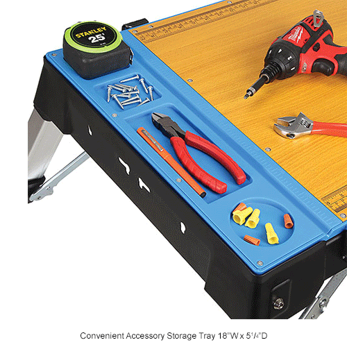 Global Industrial™ 4-in-1 Portable Workbench With Power Strip