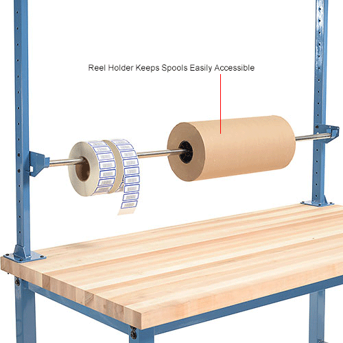 Global Industrial™ Steel Reel Holder For Workbench, 60"W