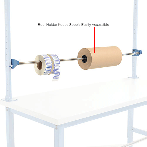 Global Industrial™ Steel Reel Holder For Workbench, 72"W