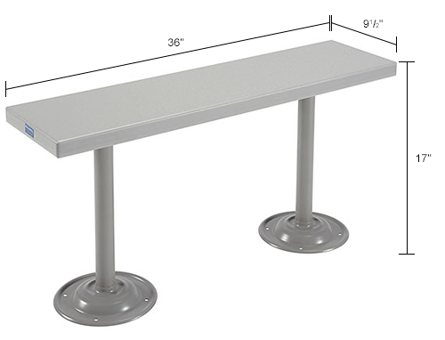 Global Industrial™ Locker Room Bench, Plastic Top with Trapezoid Legs ...