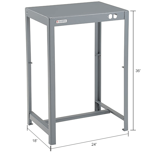 Global Industrial™ Deluxe Machine Table, 12 Gauge Welded Top, 24"W x 18 ...