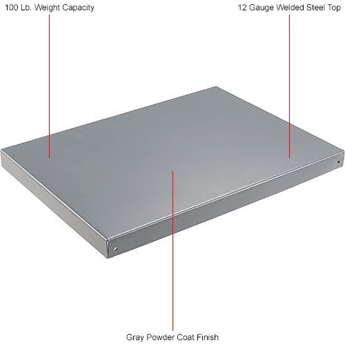 Global Industrial™ Steel Shelf for Deluxe Machine Table, 24"W x 18"D