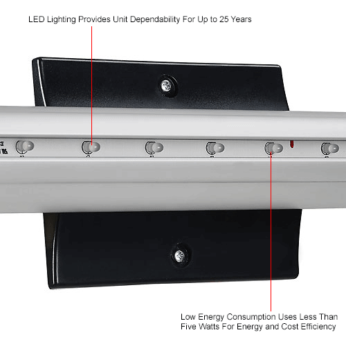 Global Industrial™ Surface Mount LED Edge Lit Exit Sign Red Letters ...
