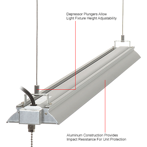 Global Industrial™ 48" LED Aluminum Shop Light, 35W, 4000K, 3850 Lumens ...