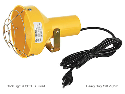 Global Industrial™ Double Arm Dock Light w/ Screw-In Base, 40" Reach ...