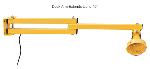 Global Industrial™ Double Arm Dock Light w/ Screw-In Base, 40" Reach ...