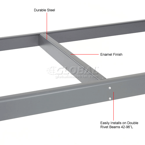 Global Industrial™ 24" Long Gray Center Deck Support