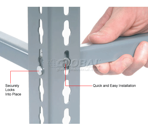 Global Industrial™ 24" Long Gray Single Rivet Beam