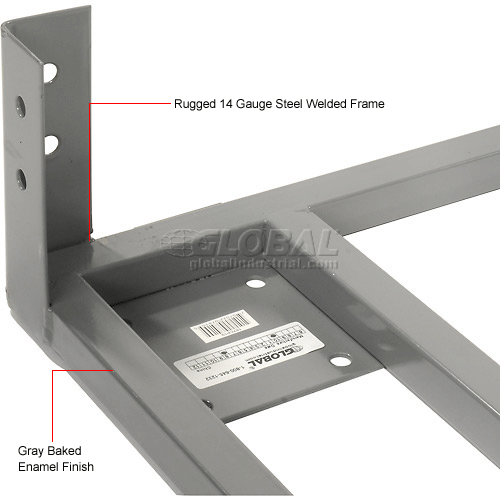 Global Industrial™ 60"Wx24"D Gray Dolly Base Without Casters