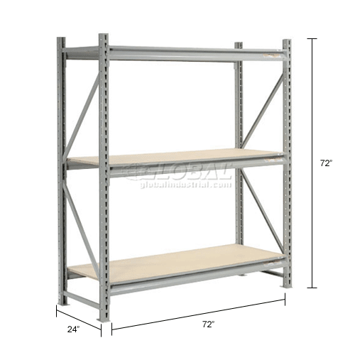 Global Industrial™ Extra Heavy Duty Storage Rack, Wood Deck, 72"Wx24 ...