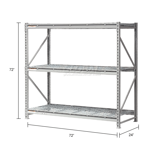 Global Industrial™ Extra Heavy Duty Storage Rack, Wire Deck, 72"Wx24 ...