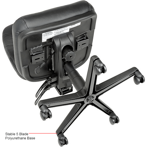 Interion® Multifunction Chair With High Back, Leather, Black