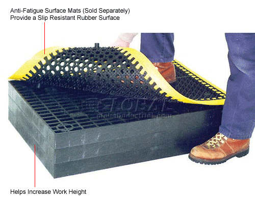 Add-A-Level™ Stackable Platform Add-On 2-5/8" Thick 3' x 8' Black ...