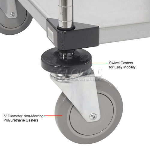 Nexel® Open Sided Wire Exchange Truck w/3 Shelves, 800 lb. Capacity, 36 ...
