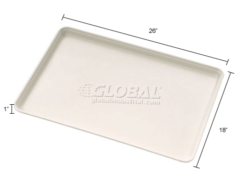 MFG Molded Fiberglass 26 x 18 Off-White Fiberglass Component & Food ...