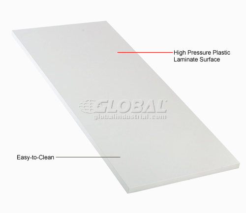 Global Industrial™ Workbench Top, Plastic Laminate Square Edge, 48"W x ...