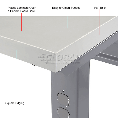 Global Industrial™ 96x30 Adjustable Height Workbench C-Channel Leg ...